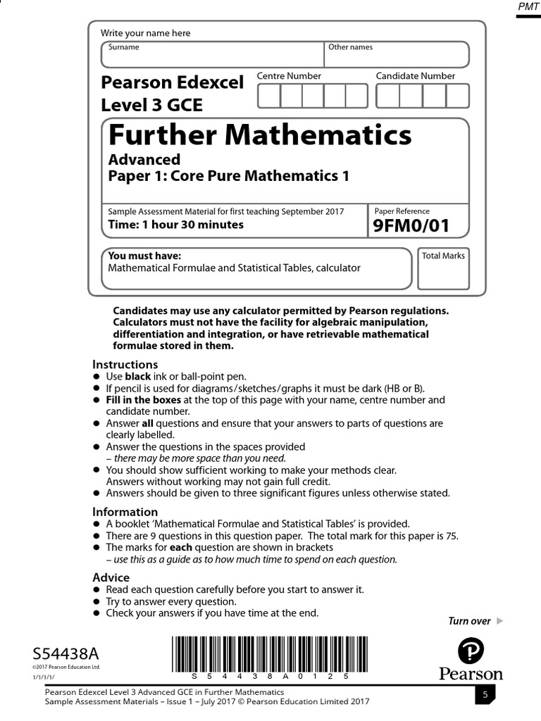 Sample QP | PDF | Mathematics | Calculator