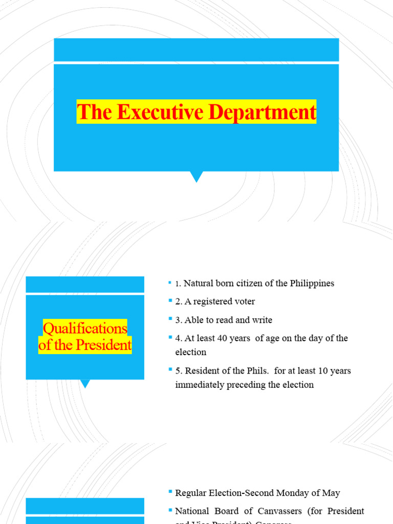 The Executive Department | PDF | Pardon | Presidents Of The United States