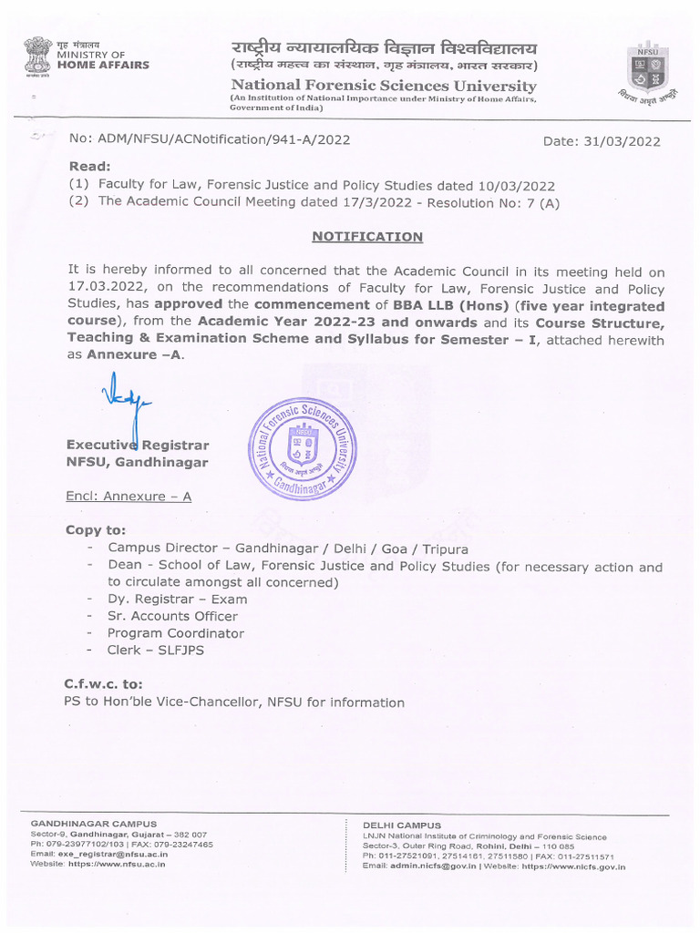 Bba LLB Syllabus | PDF