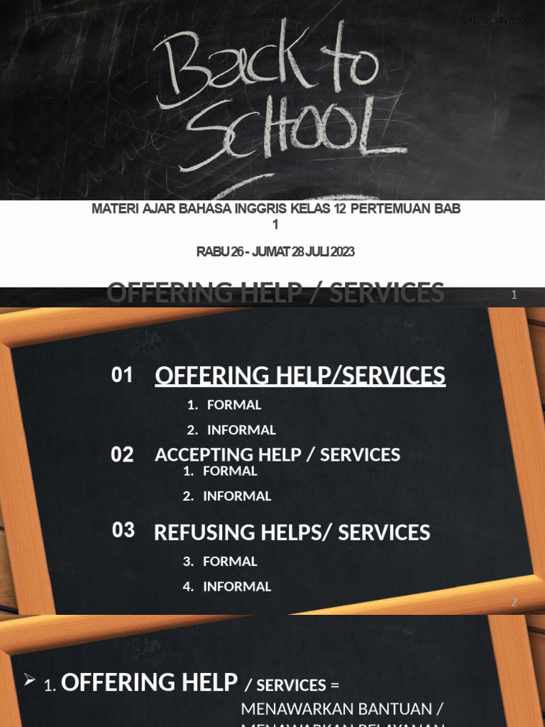 Materi Offering Help Untuk Kelas Xii Bab 1 Buku Paket Pdf