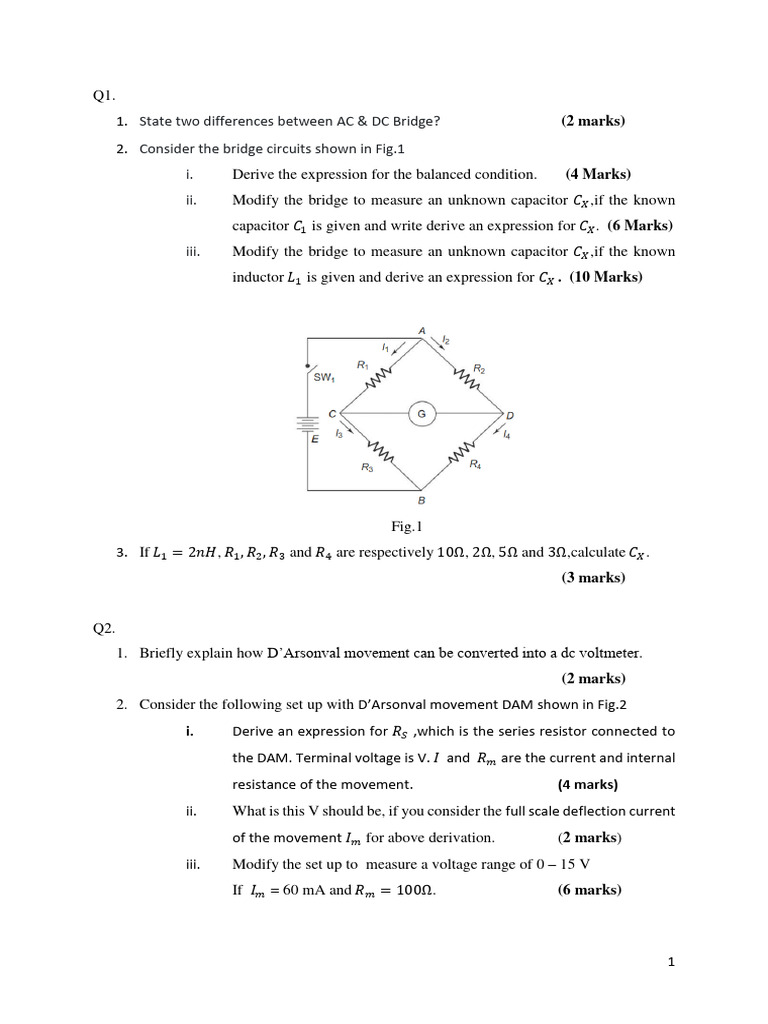 Measurements and Instrumentations | PDF | Voltage | Capacitor