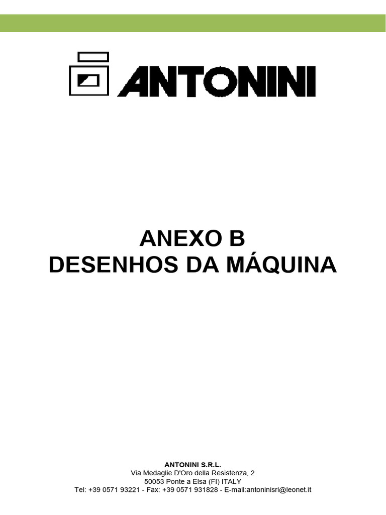 ANEXOS B - ALLEGATO B - DISEGNI MACCHINA - REV - Por | PDF