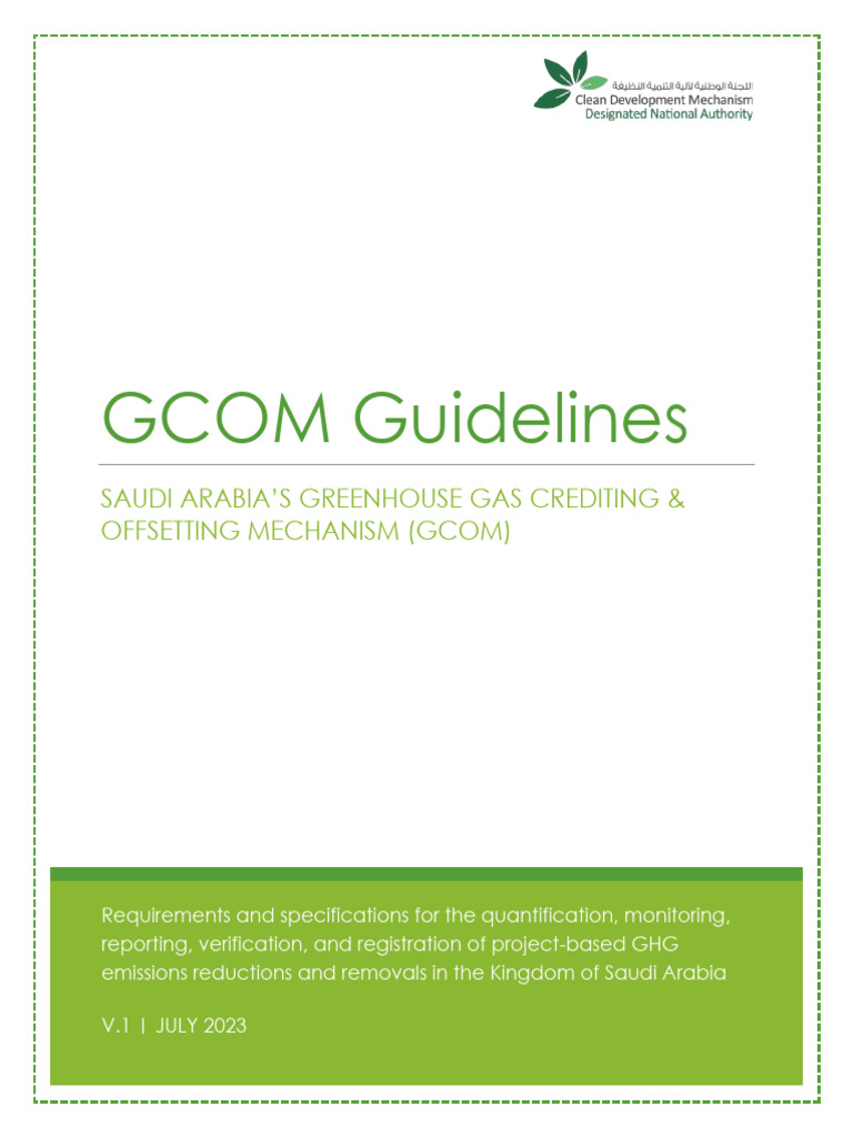 Ksa Gcom Guideline | PDF | Climate Change Mitigation | Verification And ...