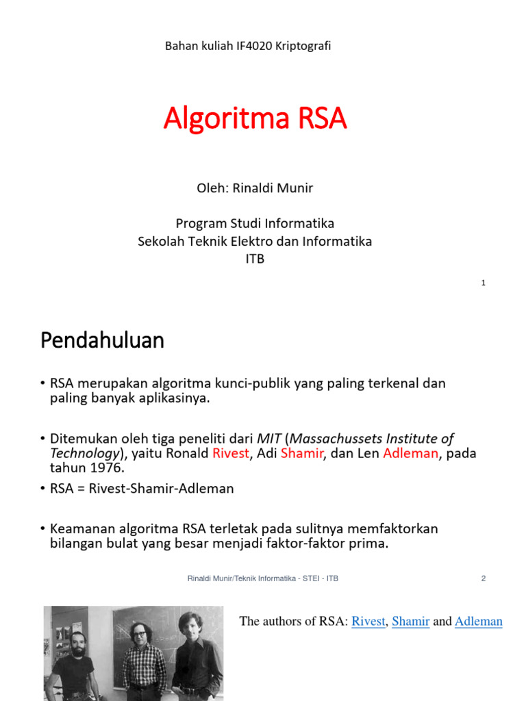 Algoritma RSA 2020 | PDF