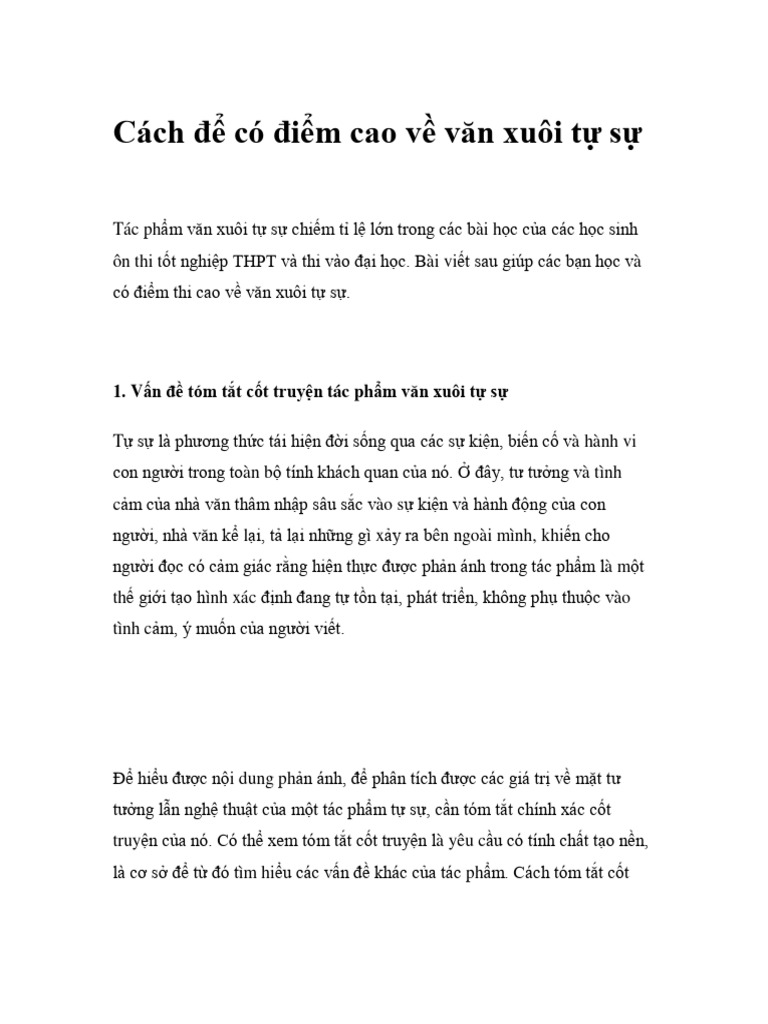 (123doc) Cach de Co Diem Cao Ve Van Xuoi Tu Su Pot | PDF