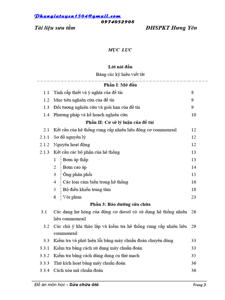 (123doc) Bao Duong Sua Chua He Thong Cung Cap Nhien Lieu Dong Co Commonrail | PDF
