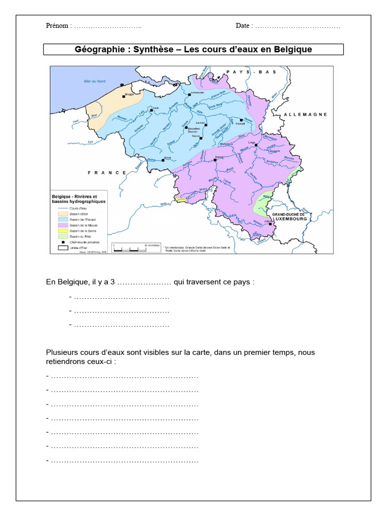 Annexe 6 - Synthèse Les Cours D'eaux en Belgique | PDF
