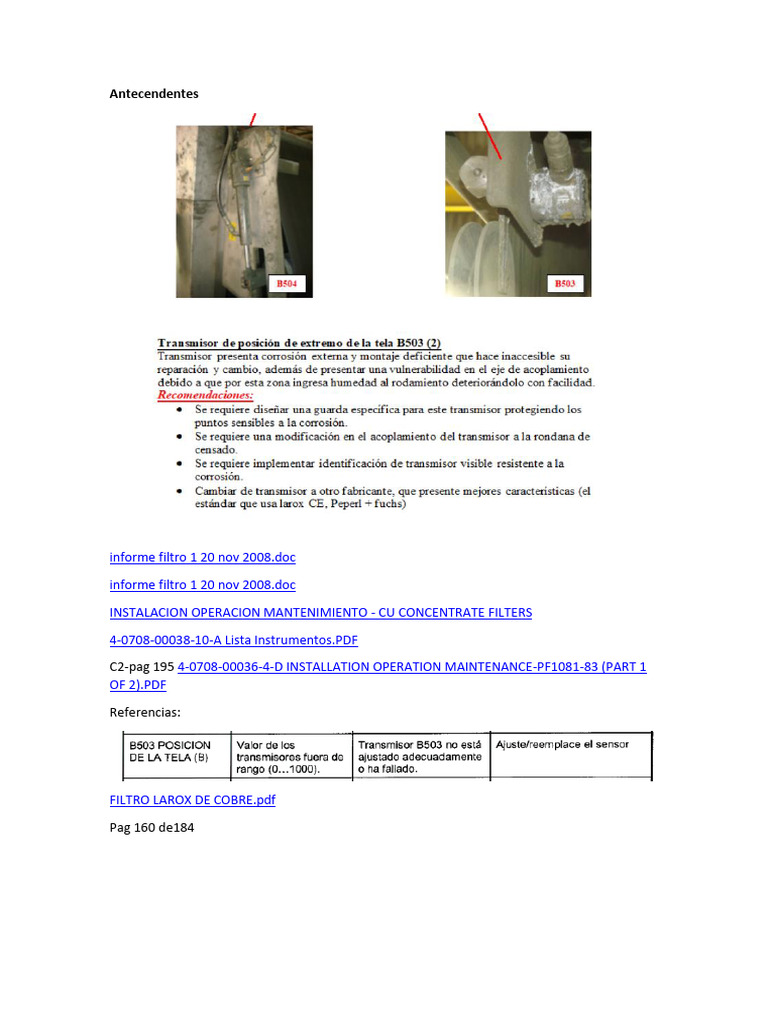 Filtro Larox B503 | PDF