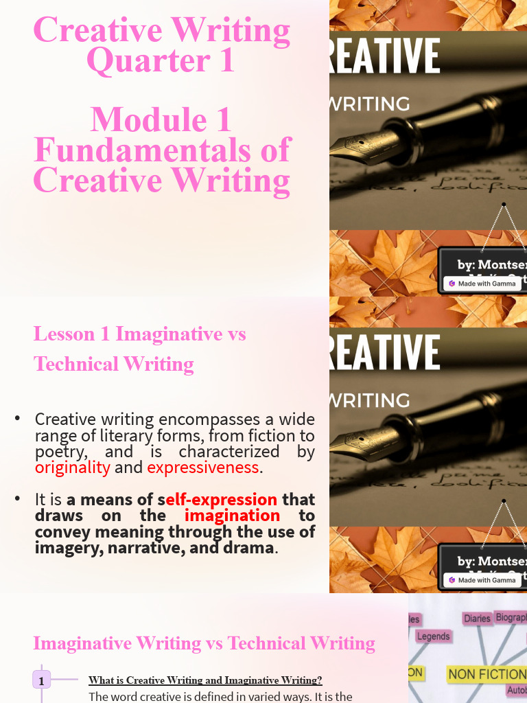 Creative Writing Module 1 Lesson 1 | PDF | Creative Writing | Writing