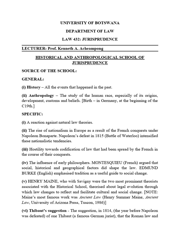 Historical | PDF | Codification (Law) | Jurisprudence