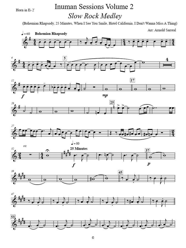 Slow Rock Medley Horn 2 | PDF