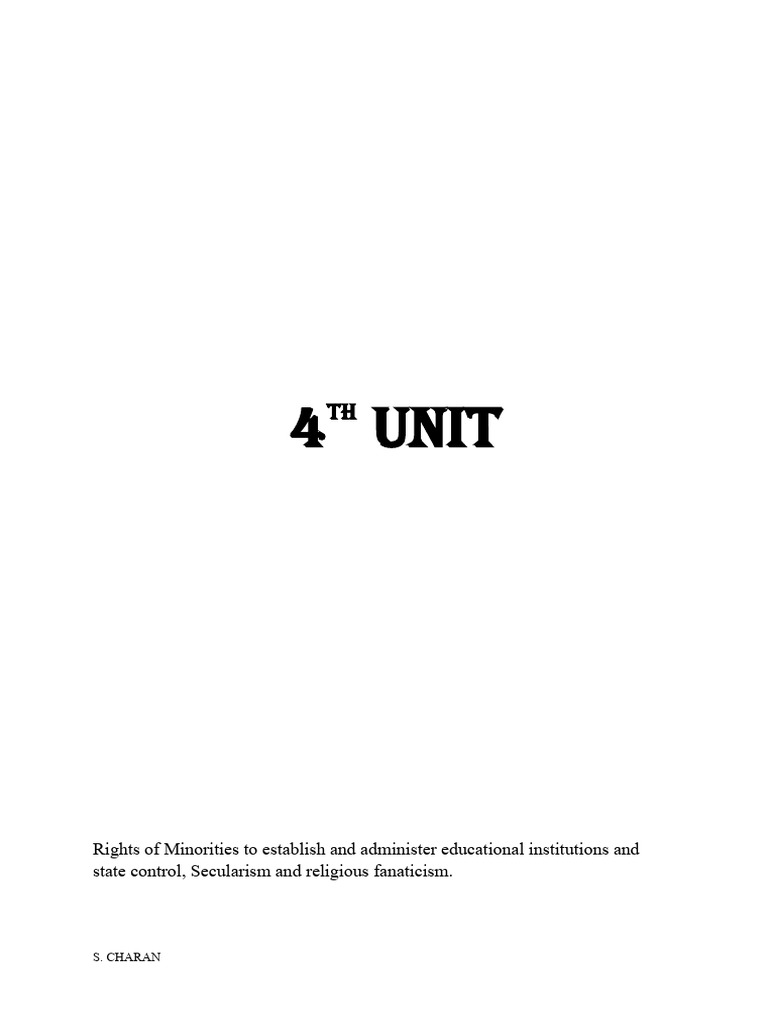 4th Unit | PDF | Freedom Of Religion | Secularism