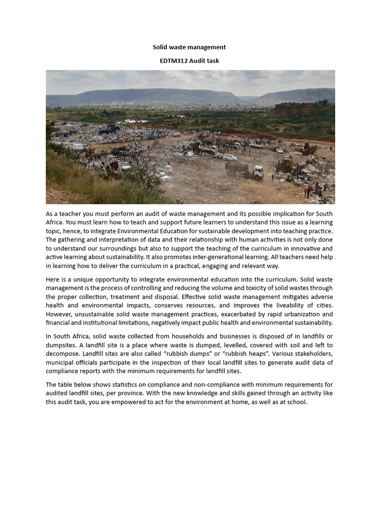 Solid Waste Management | PDF | Waste Management | Waste