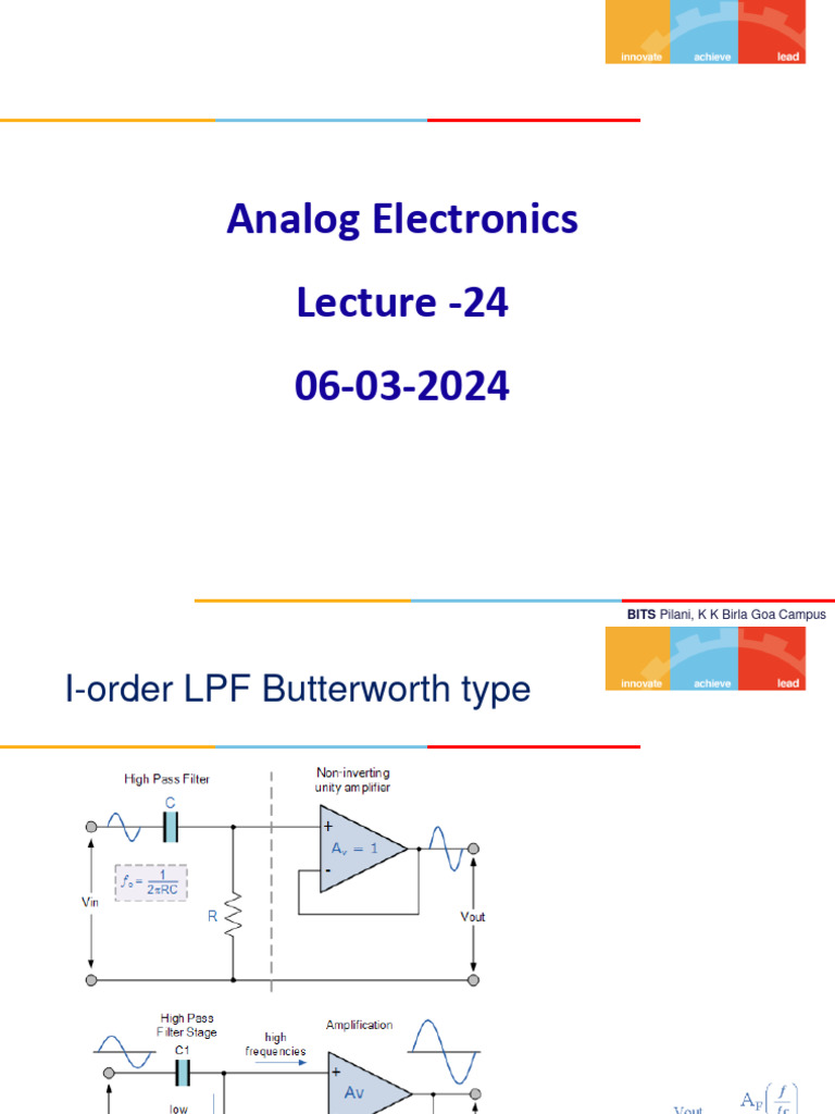 Analog Electronics Lecture-24-06032024 | PDF | Electronics | Analog ...