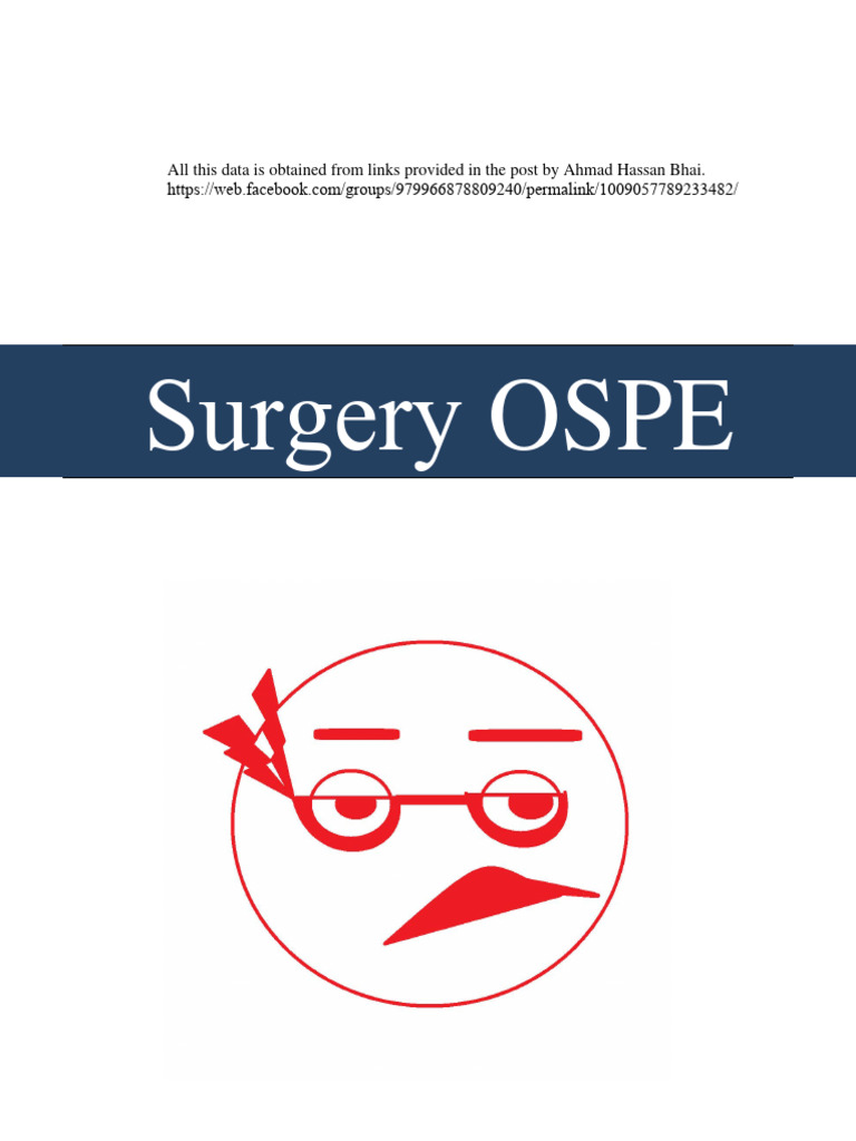 Surgery Ospe 322 | PDF | Blood Pressure | Diseases And Disorders