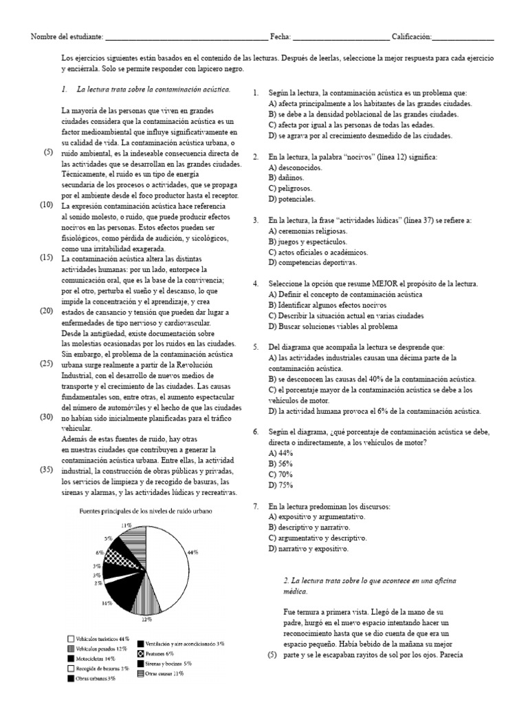 Examen Habilidades de Lecto-Escritura | Descargar gratis PDF | Quinua ...