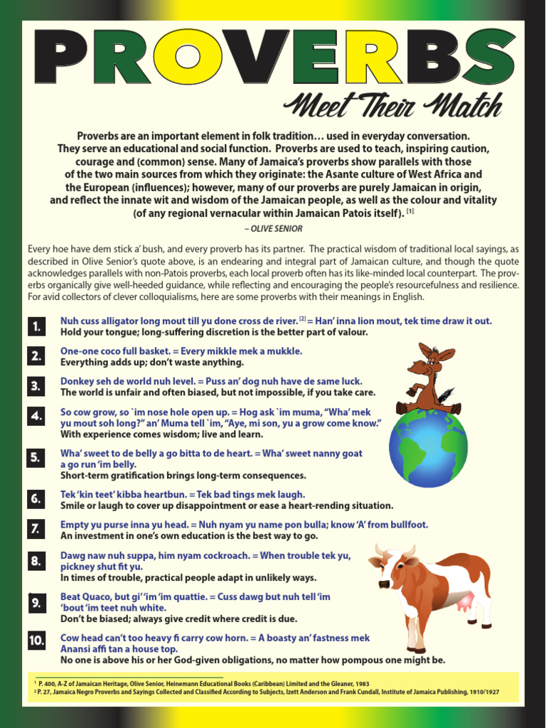 Jamaican Proverbs & Wisdom | PDF | Jamaica