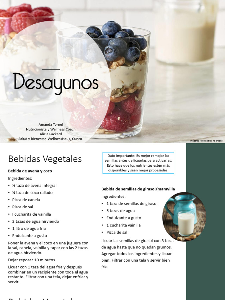 Recetario Desayunos y Panes | PDF | Panes | Alimentos