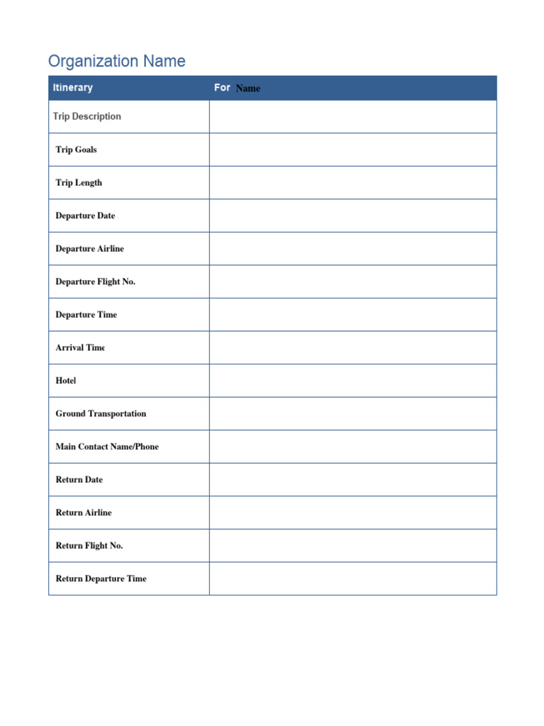 Trip Itinerary and Schedule Overview | PDF | Career & Growth | Business