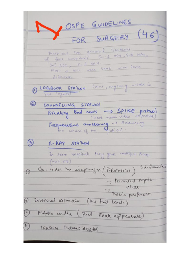 Surgery Ospe Guidelines | PDF