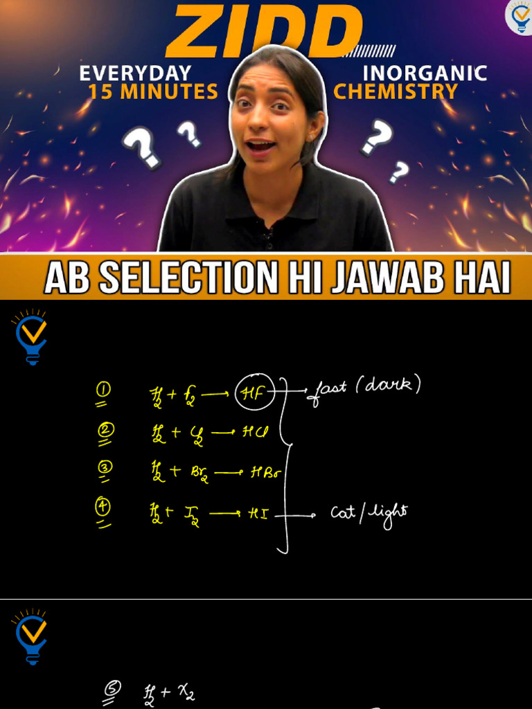 Zidd Series Inorganic Chemistry Vora Classes Day 4 | PDF