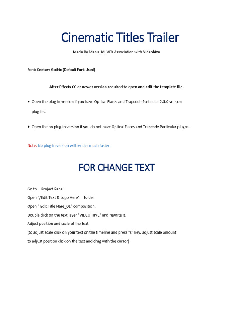 Cinematic Trailer | PDF