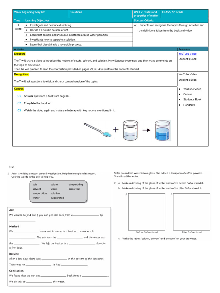 Solutions | PDF | Solubility | Chemical Substances