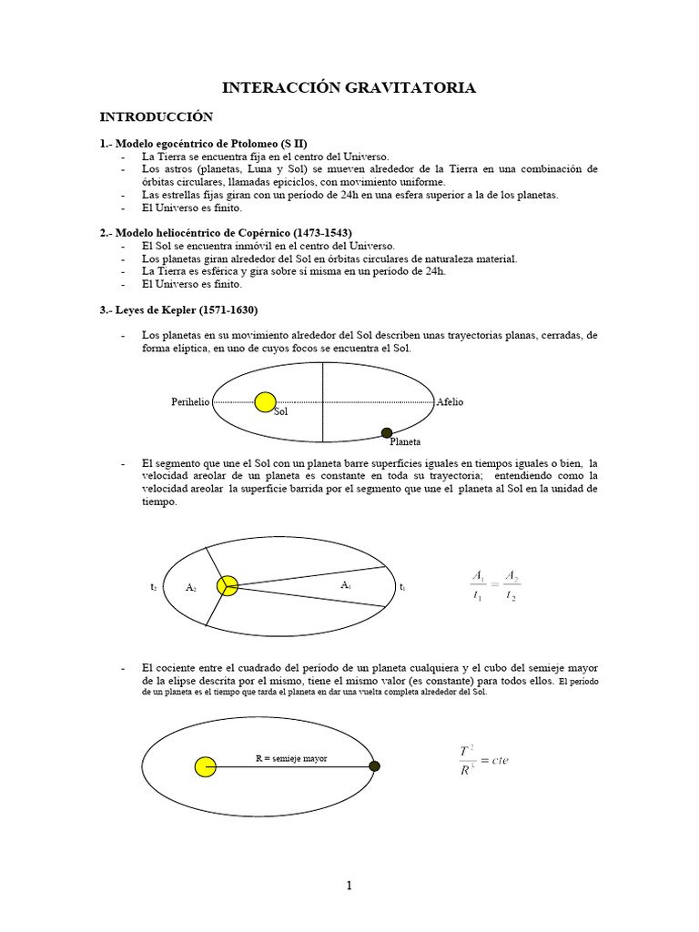 Teoría Grav | PDF | Energía potencial | Masa