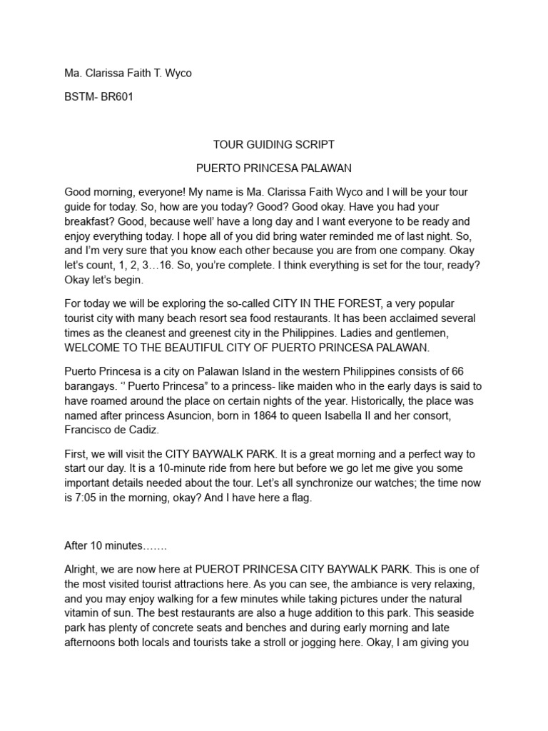 Tourguide Script Submit by Wyco | PDF