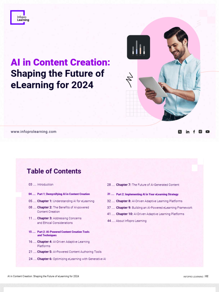 AI in Content Creation Shaping The Future of Elearning For 2024 | PDF ...