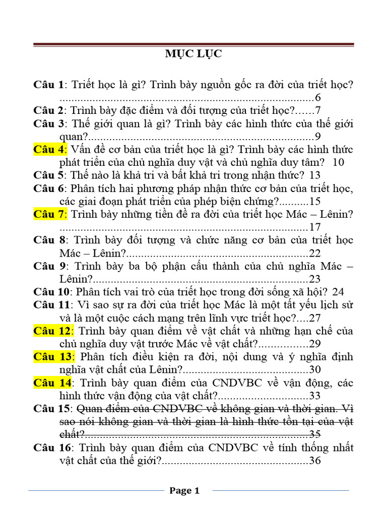 Sach Triet Hoc Cau Hoi Tu Luan | PDF