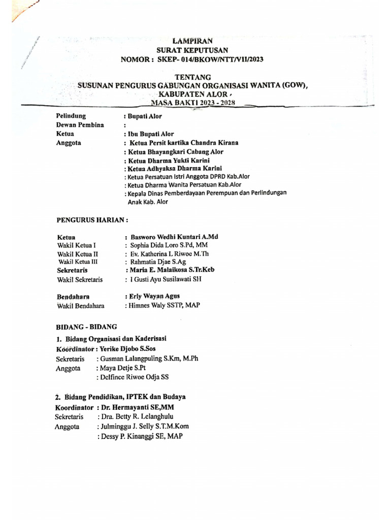 SK Gow Lampiran | PDF