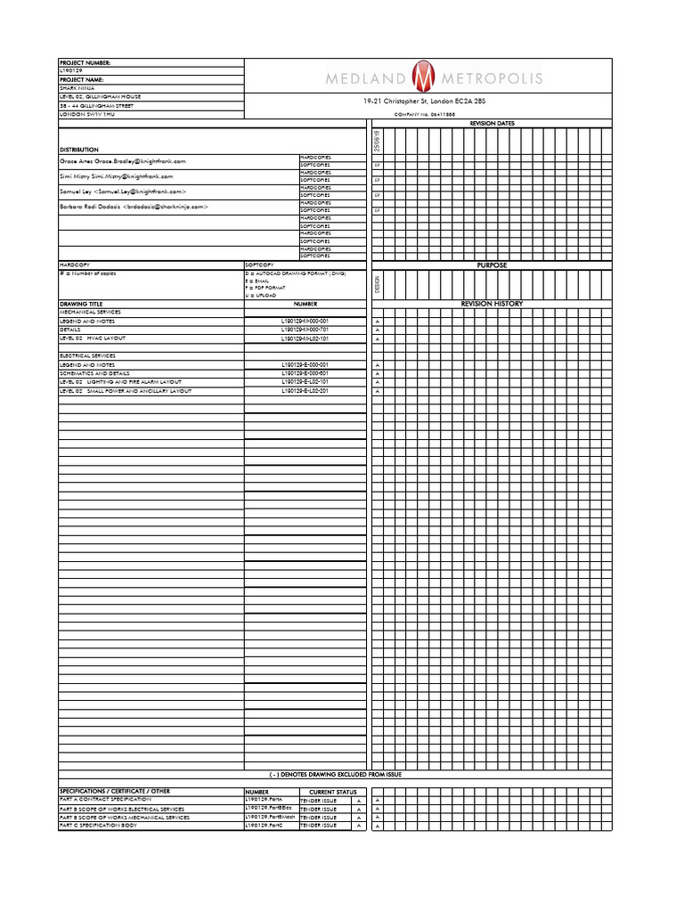 L190129 Drawing Register - London | PDF | Autodesk | Computer Aided Design