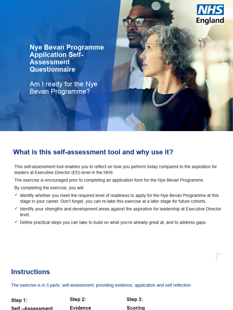 Bevan Application Self Assessment Questionnaire V1 | PDF | Psychological Resilience