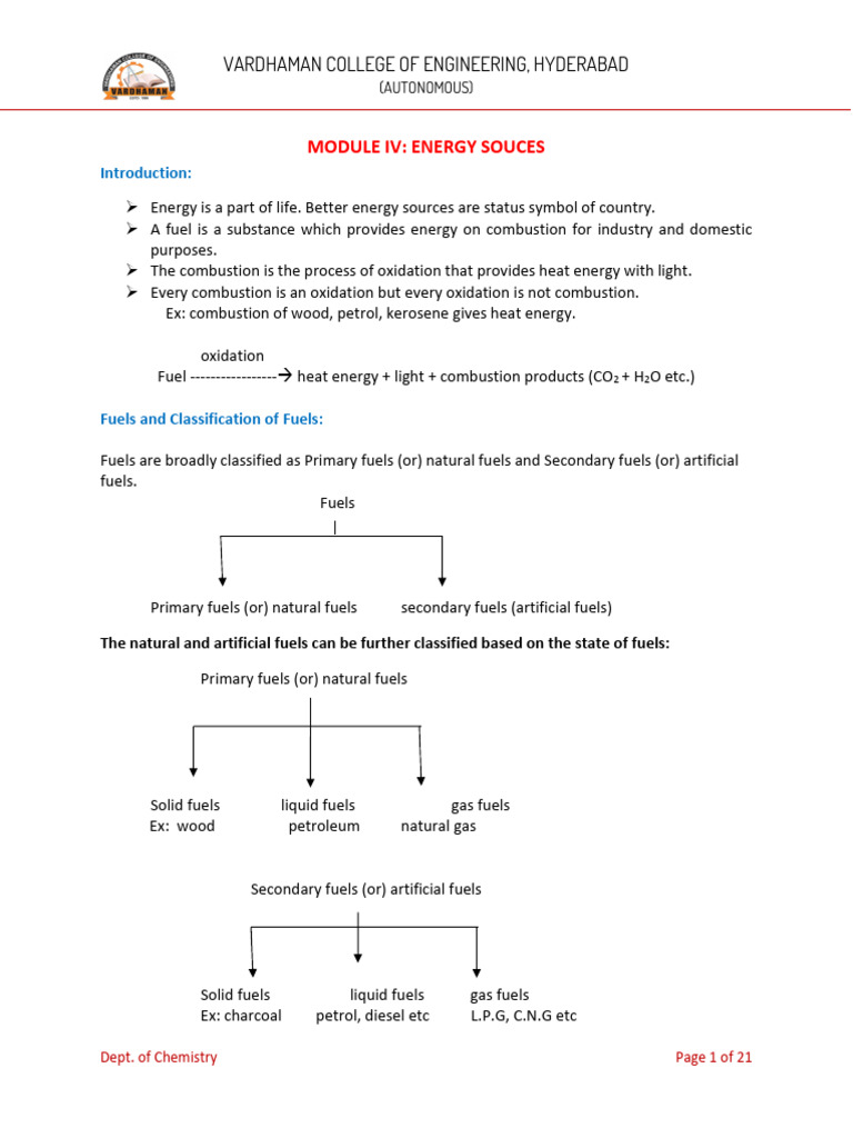 Module IV Energy Sources | PDF | Liquefied Petroleum Gas | Natural Gas