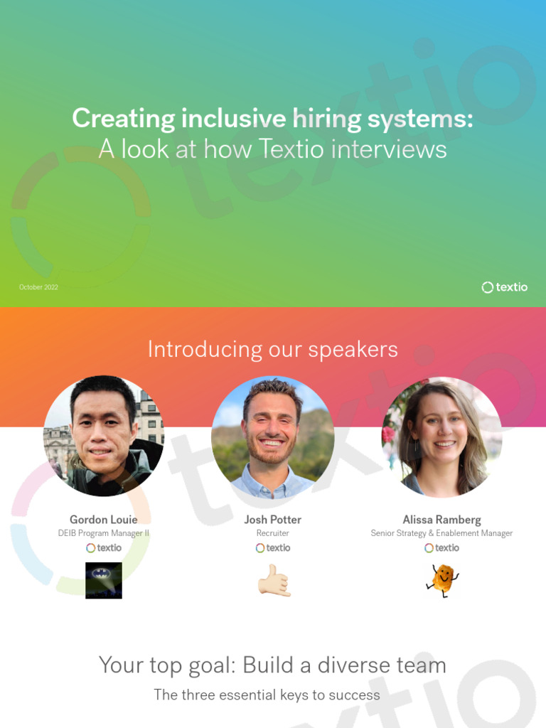 Bias Free Recruitment Processes - Textio | PDF | Bias | Recruitment