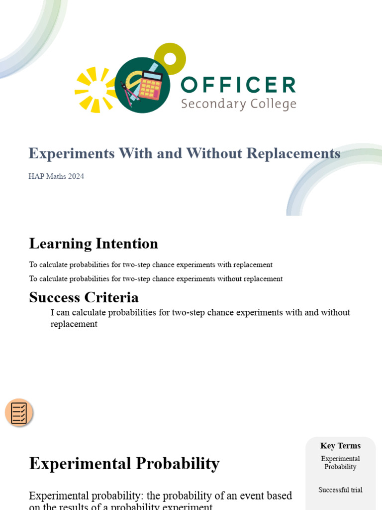 Two-Step Probability Experiments | PDF