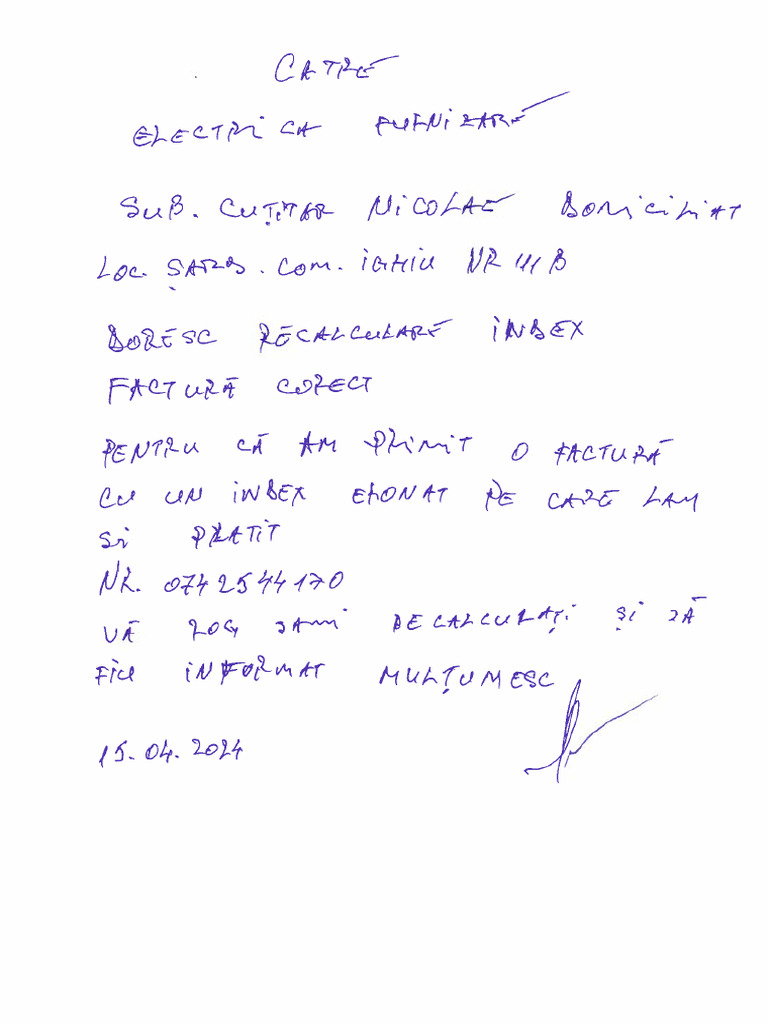 Sesizare Index Eronat NLC 7001119023 | PDF