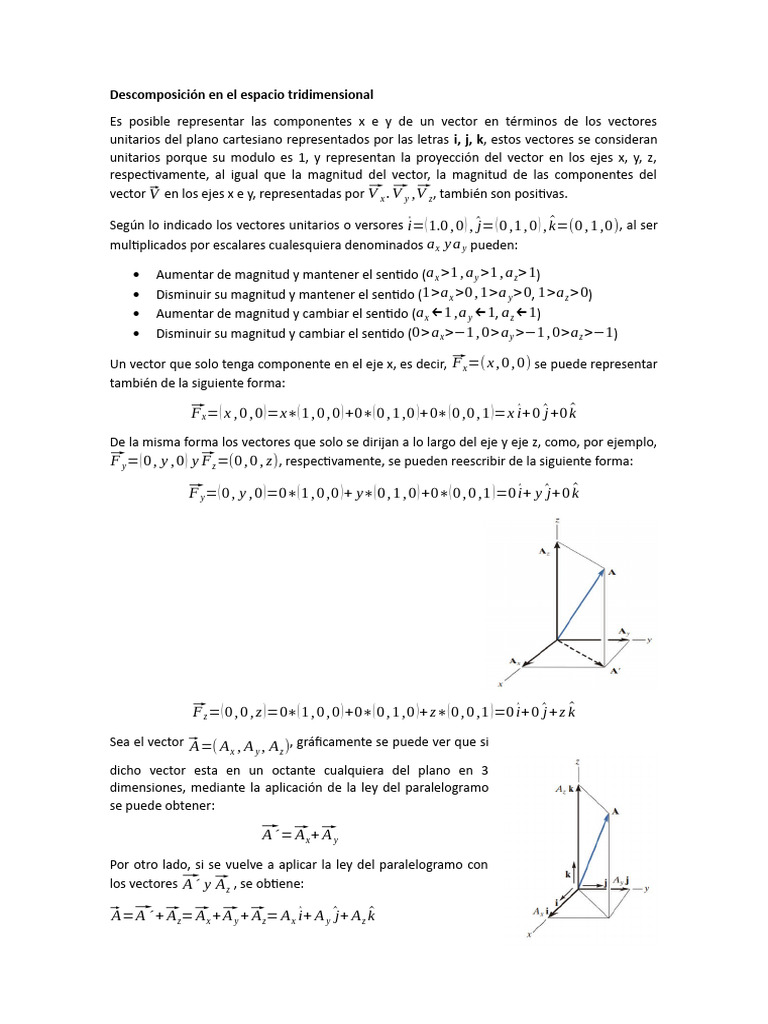 Descomposición de Vectores - Grupo 5 | PDF | Vector Euclidiano | Ángulo