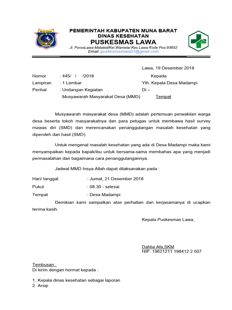 6. Undangan Mmd Dan Mmk | PDF