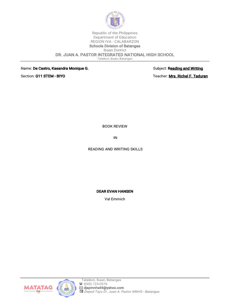 Dear Evan Hansen | PDF