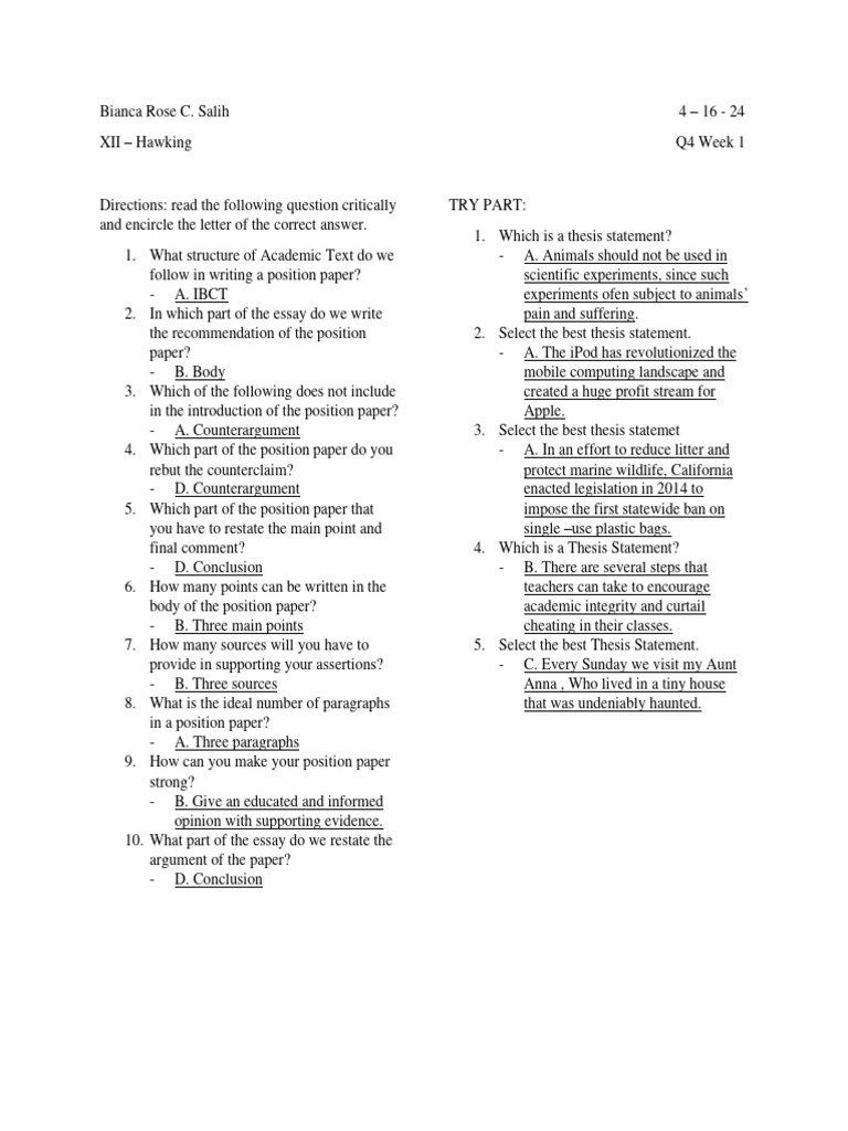 Eapp Week 1 Q4 | PDF