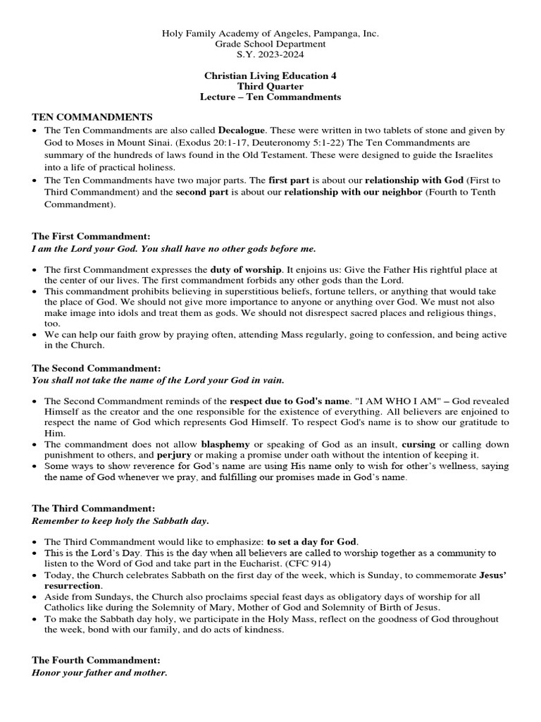 2 Ten-Commandments | Download Free PDF | Ten Commandments | Bible Content