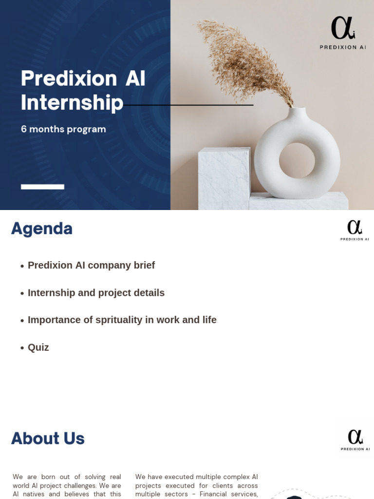 Predixion AI - 6 Months Internship | PDF | Artificial Intelligence ...
