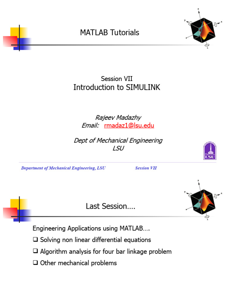 Session 7 | PDF | Matlab | Parameter (Computer Programming)