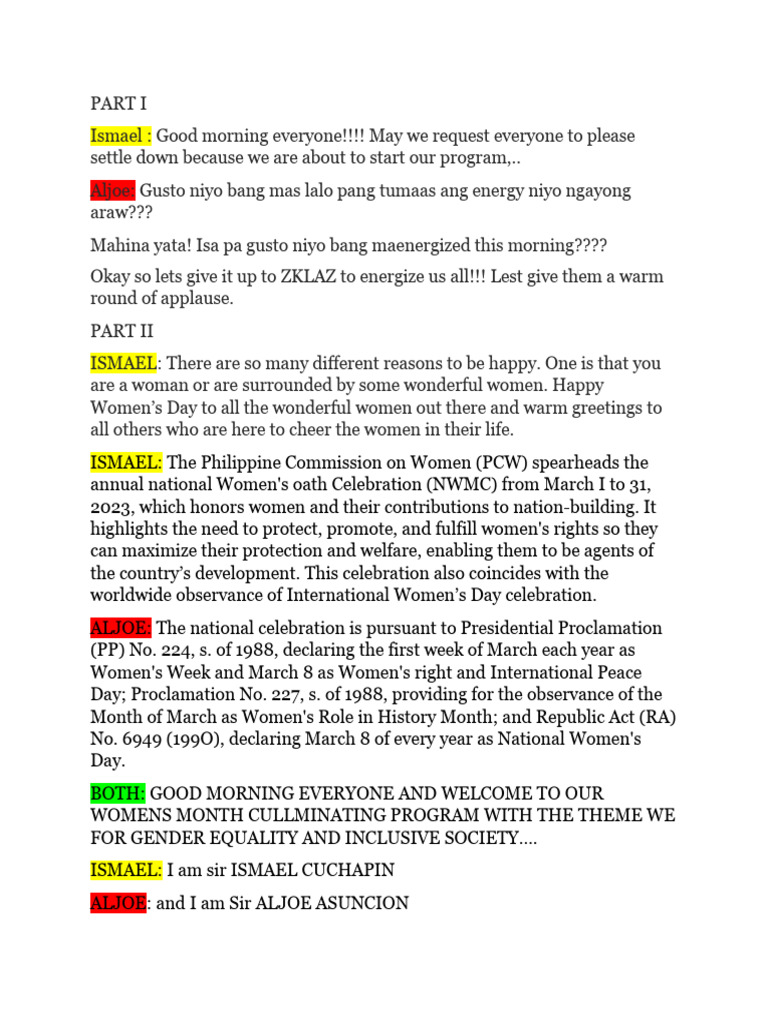 Aljoe Script | PDF | Gender | Gender Studies