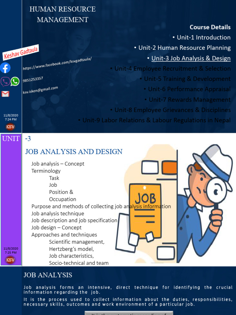 Unit 3 Job Analysis and Design | PDF | Employment | Job Satisfaction