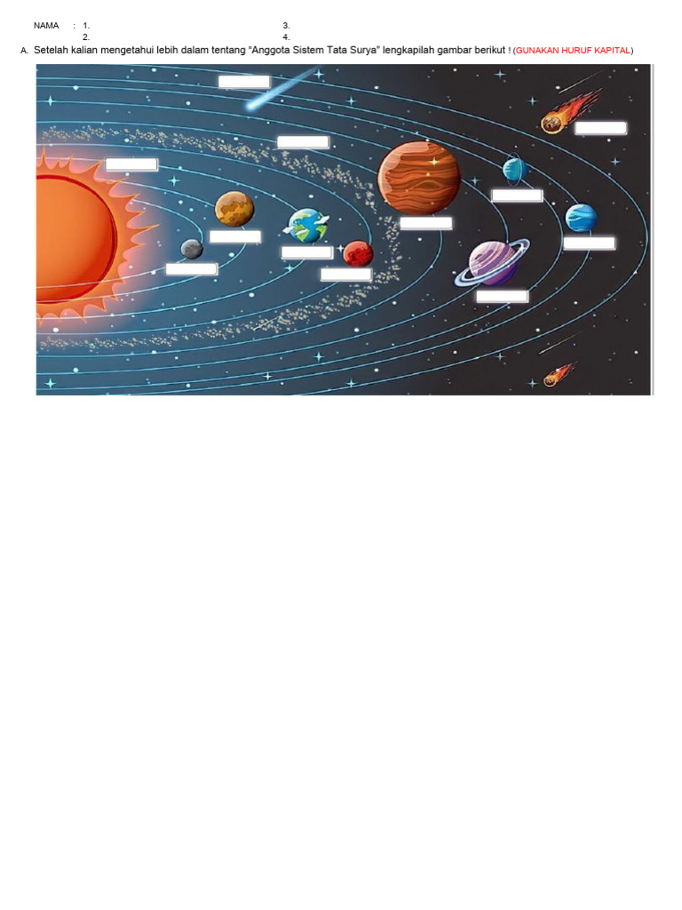 LKPD Tata Surya Tema 9 Kelas 6 | PDF