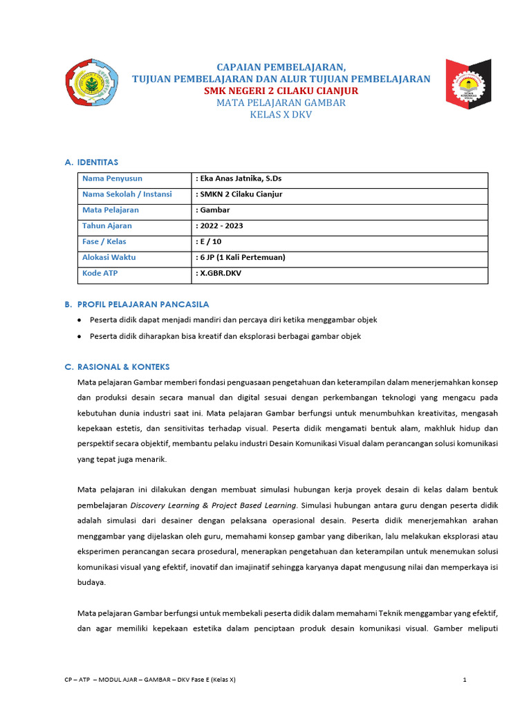 CP Atp Modul DKV Gambar | PDF