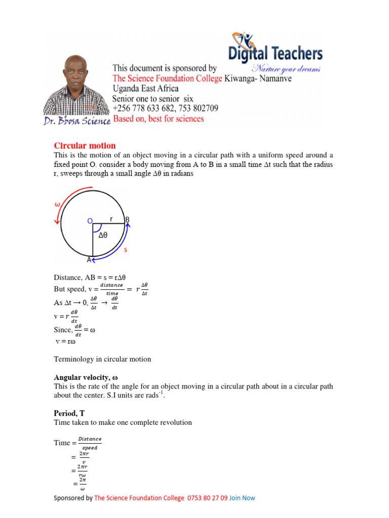 Circular Motion A Level Mechanics | PDF | Acceleration | Classical Mechanics